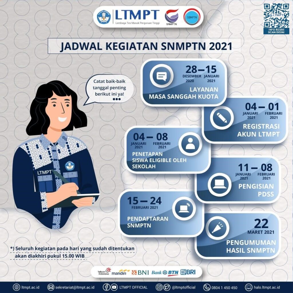 Pendaftaran SNMPTN 2021 Ini Jadwal Syarat dan Cara Daftarnya